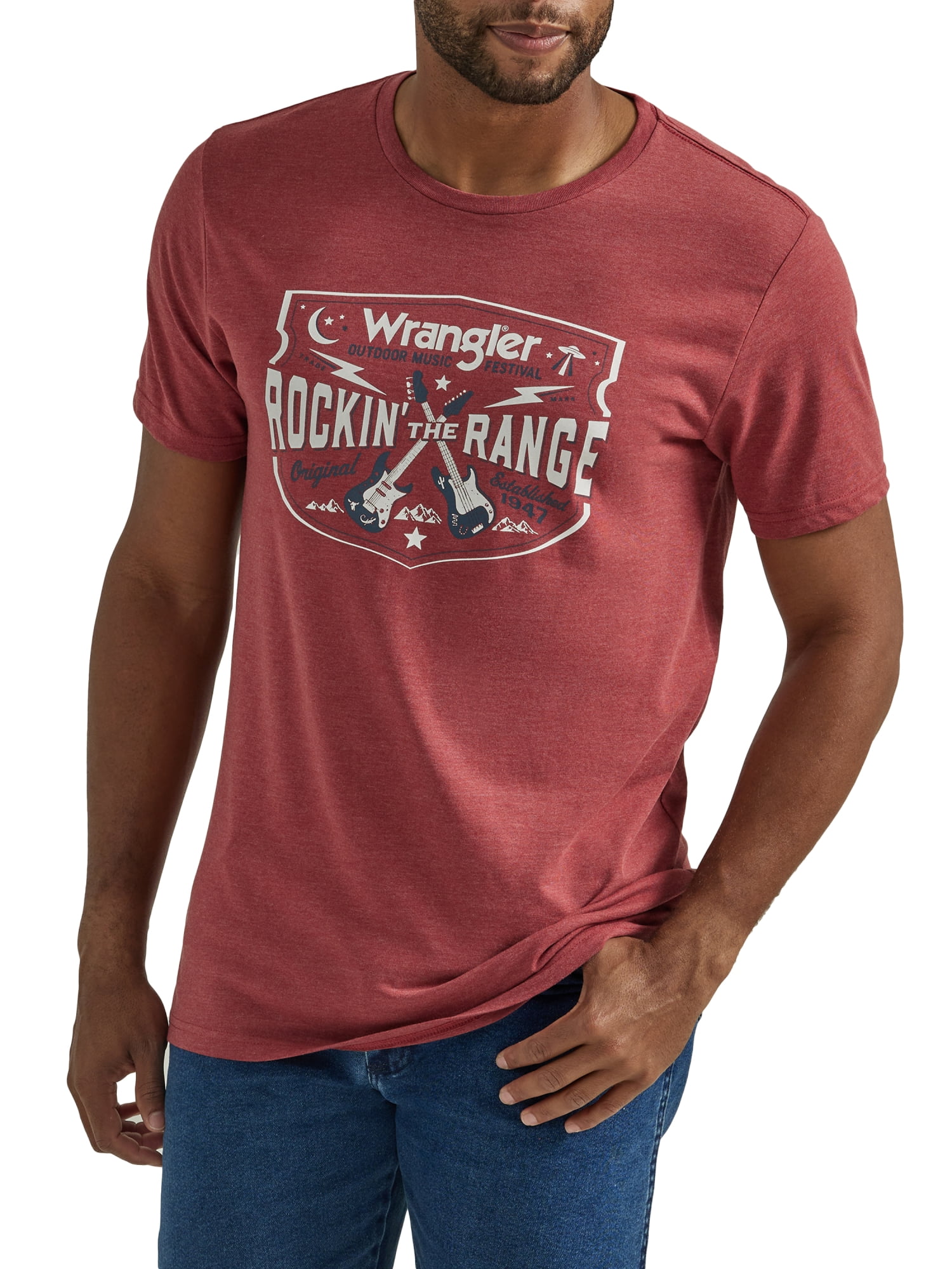 Wrangler® Men's and Big Men's Regular Fit Short Sleeve Graphic Tee ...