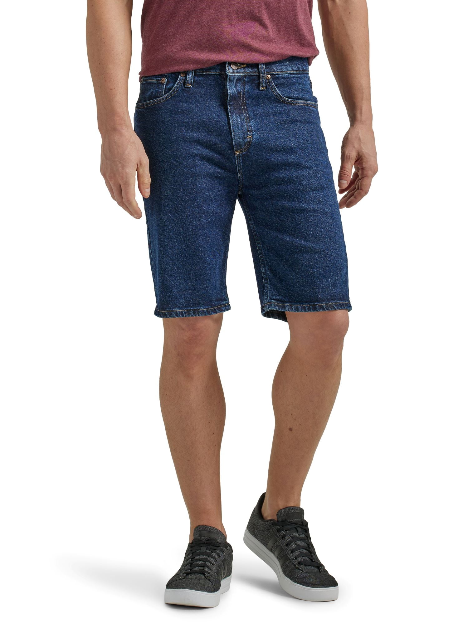 Wrangler Men's Relaxed Fit Denim Shorts, Five Pockets, Cotton Spandex ...