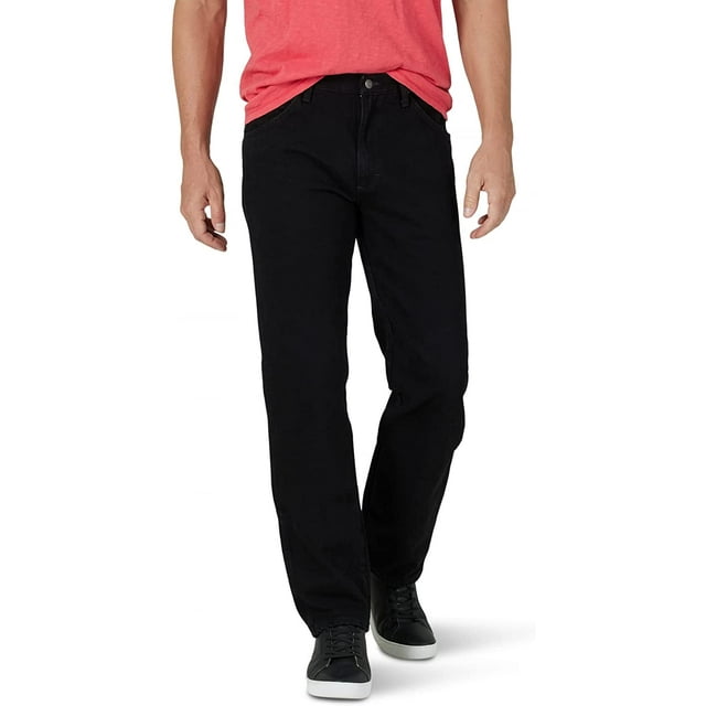 Premium Quality Comfort Waist Wrangler Mens Jeans 40X28 - Black Regular ...