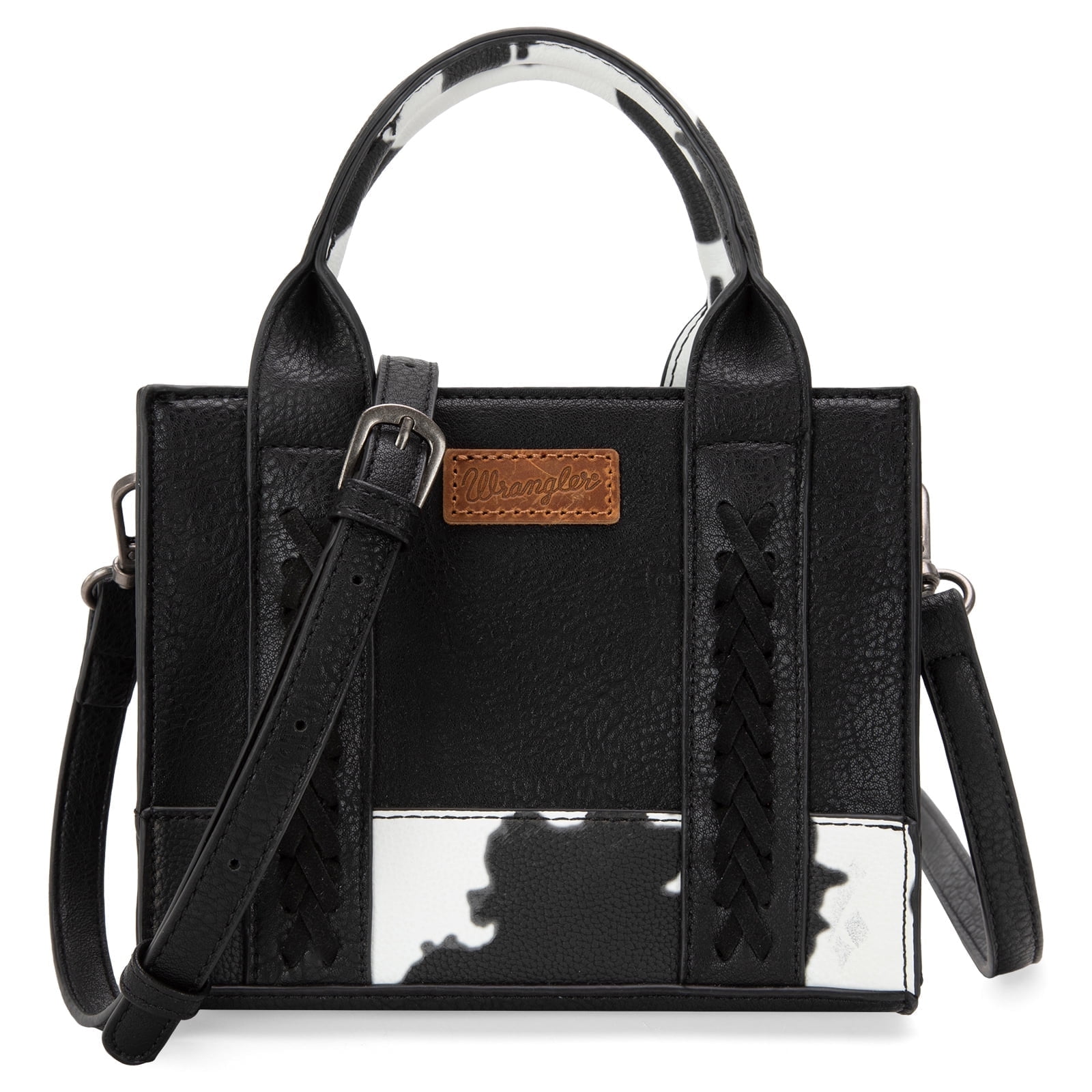 Wrangler Mini Tote Bag for Women Cow Print Western Crossbody Purse, Cow ...