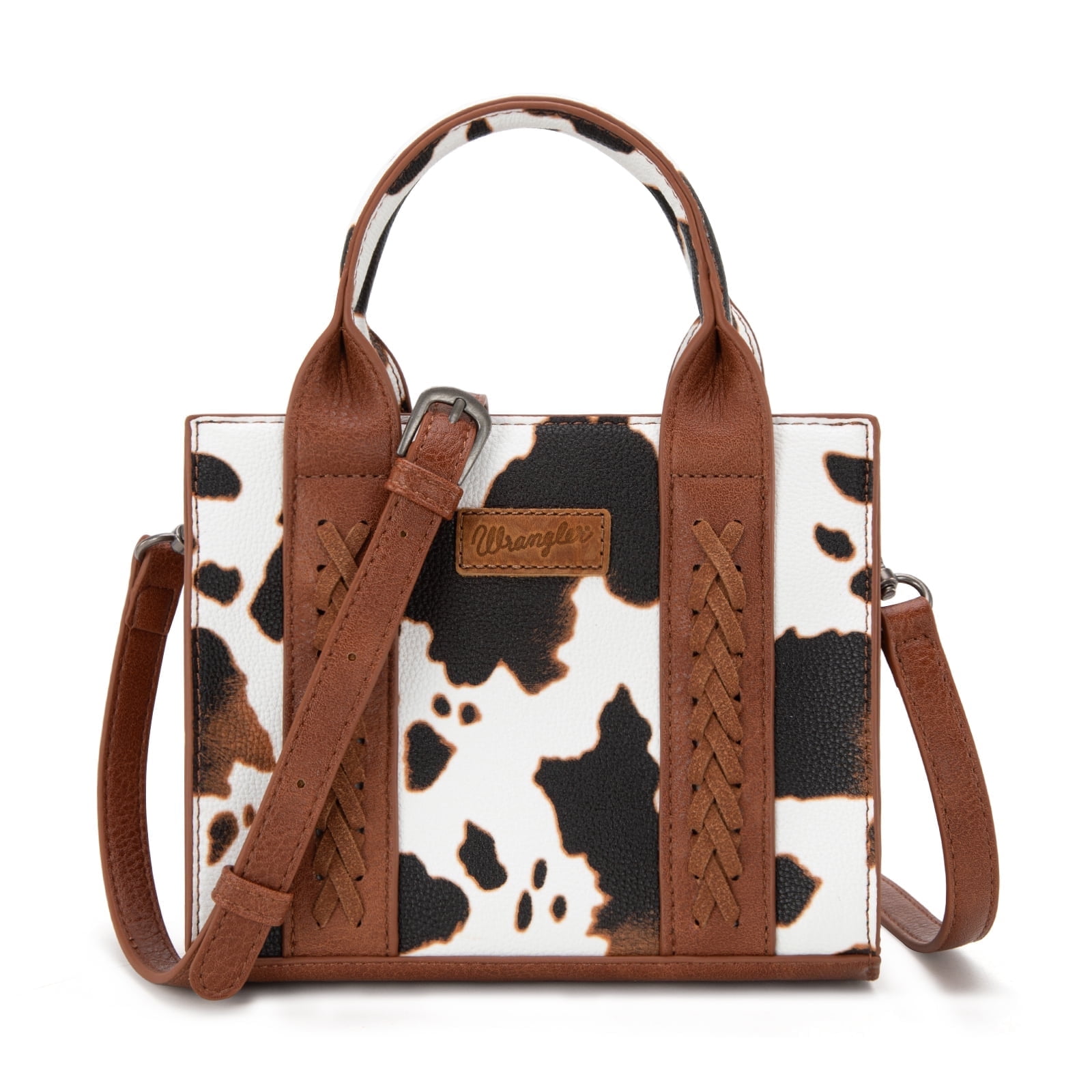 Wrangler Mini Tote Bag for Women Cow Print Western Crossbody Purse ...