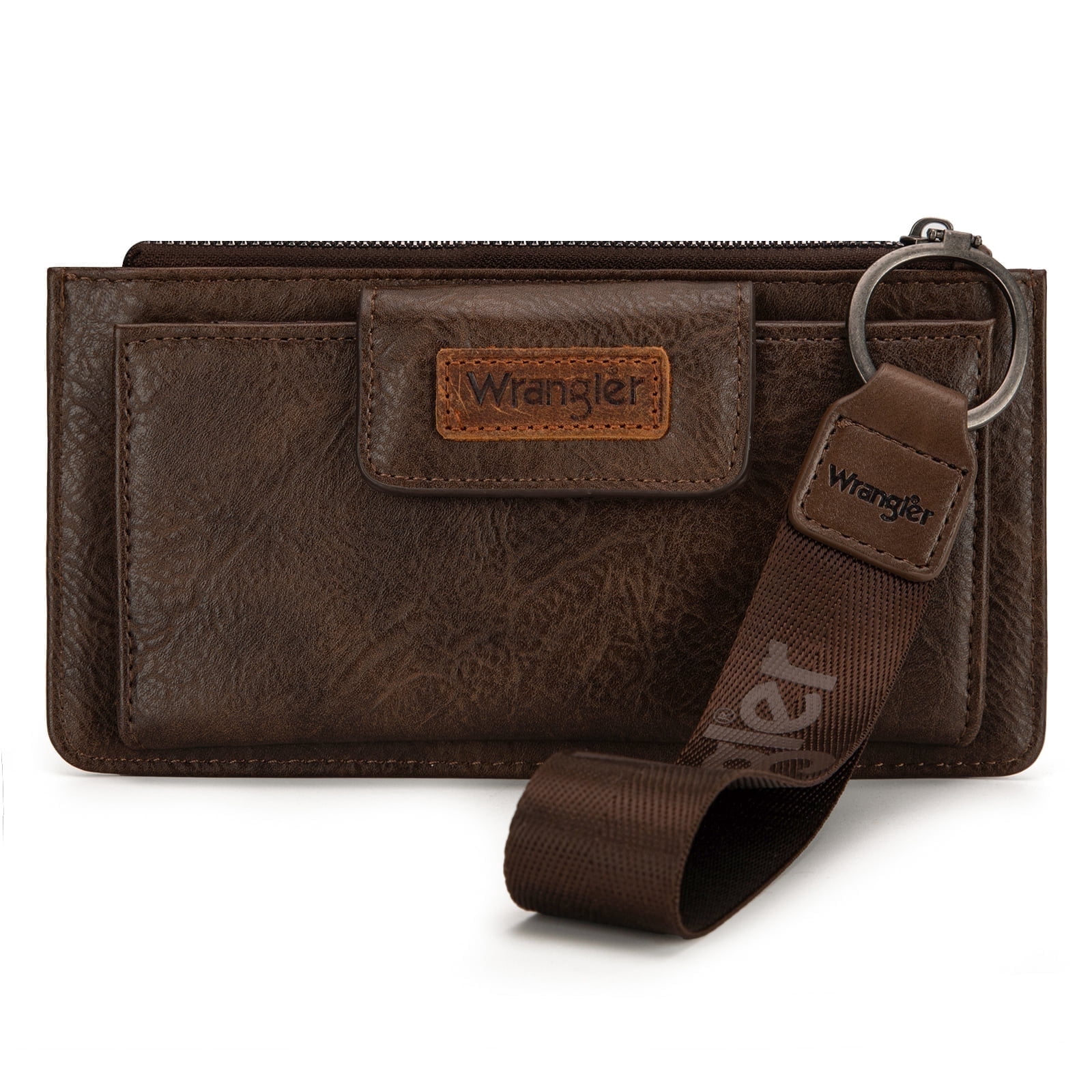 Wrangler Minimalist Wristlet Wallet with Phone Slot & RFID Protection ...