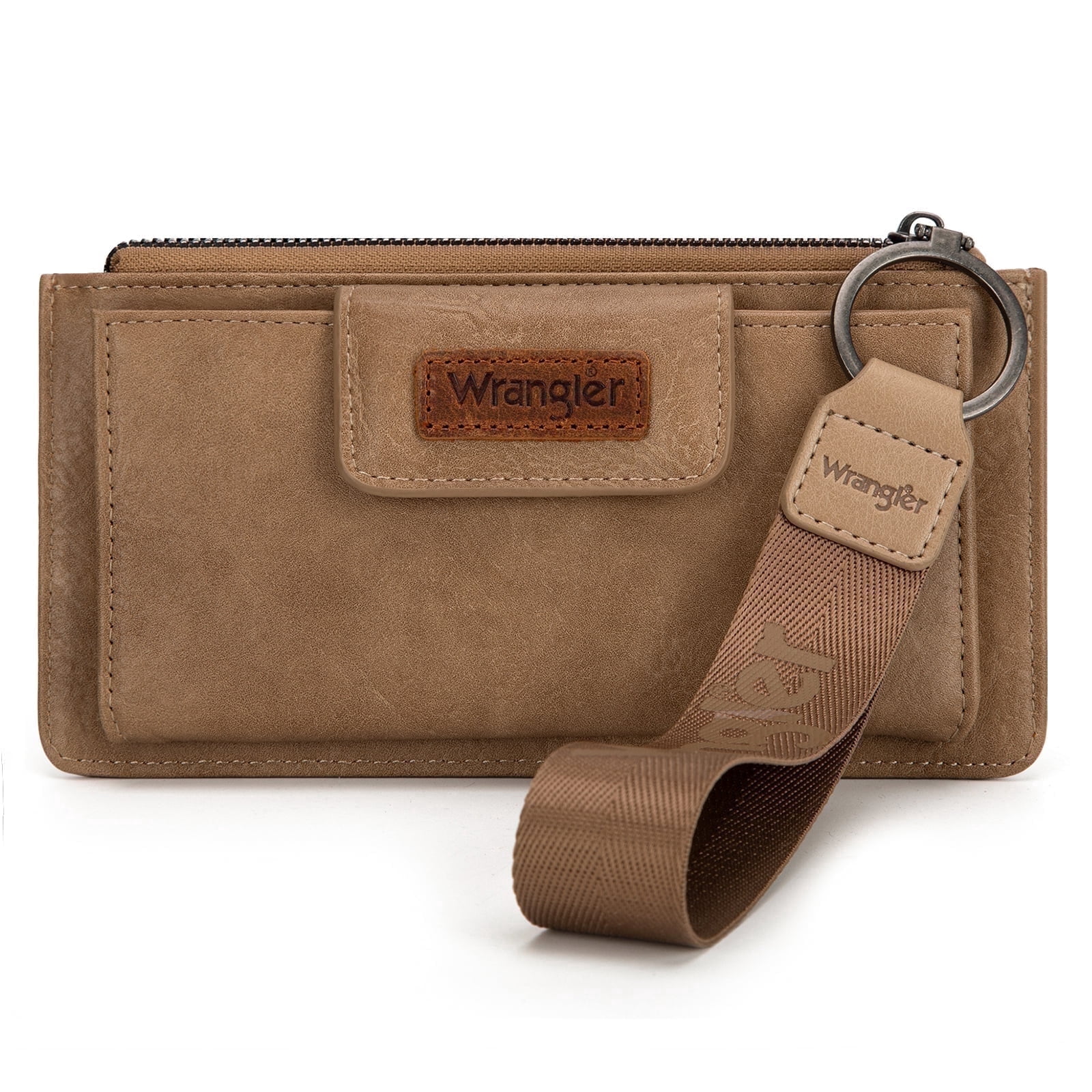 Wrangler Minimalist Wristlet Wallet with Phone Slot & RFID Protection ...
