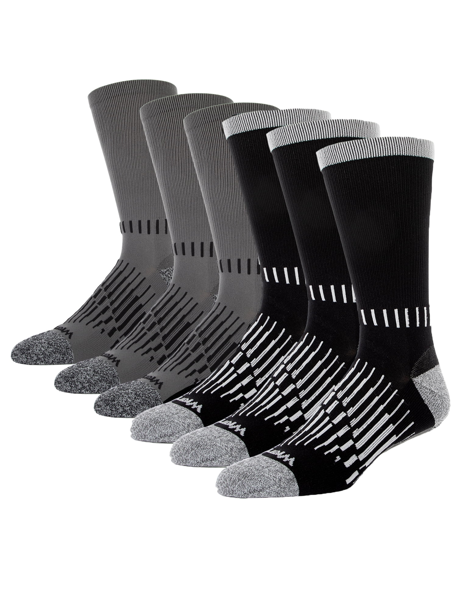 Wrangler Peak Light Compression Crew Socks for Men, Size 13-15, Gray ...