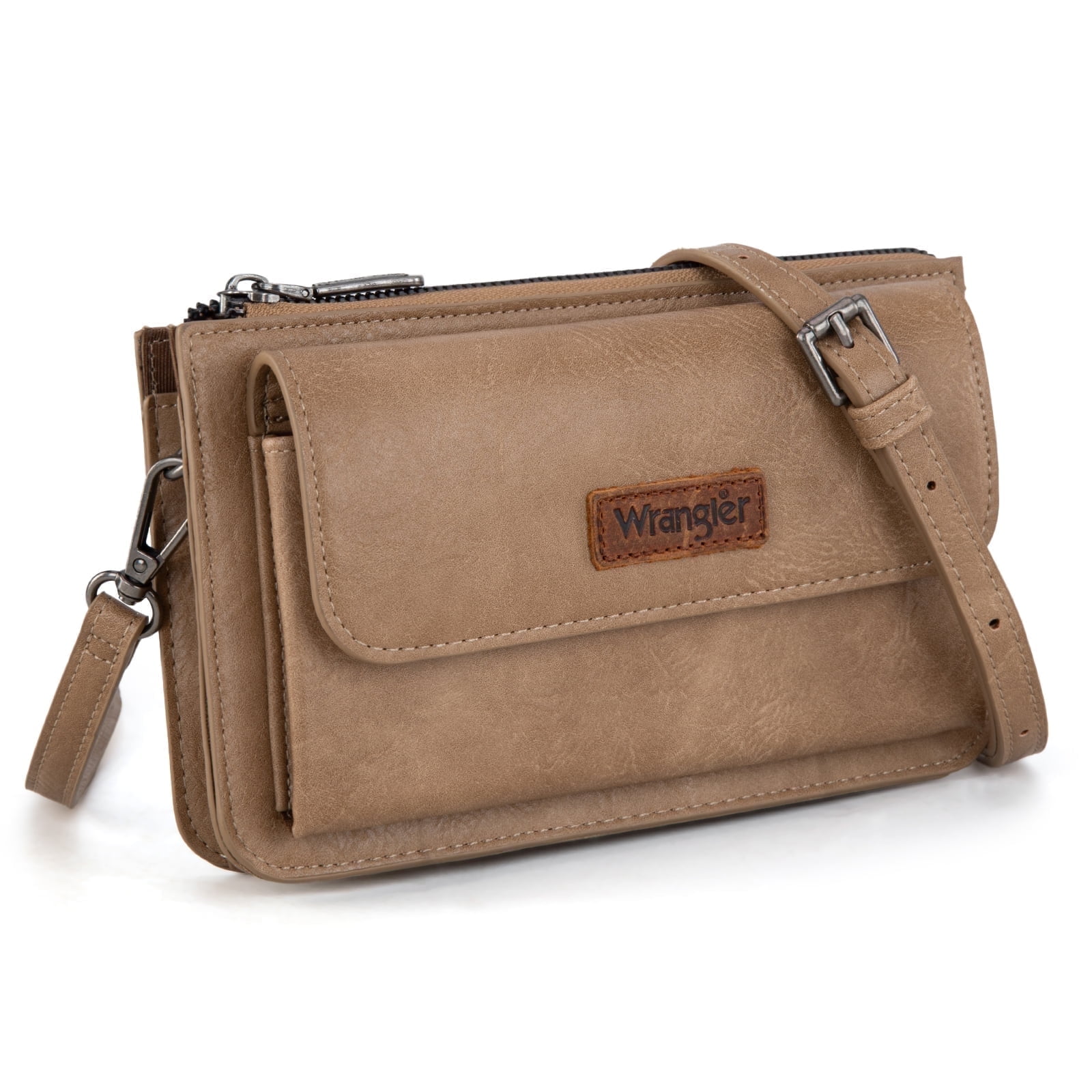Wrangler RFID Crossbody Wallet Purse Vegan Leather Small Purses for ...