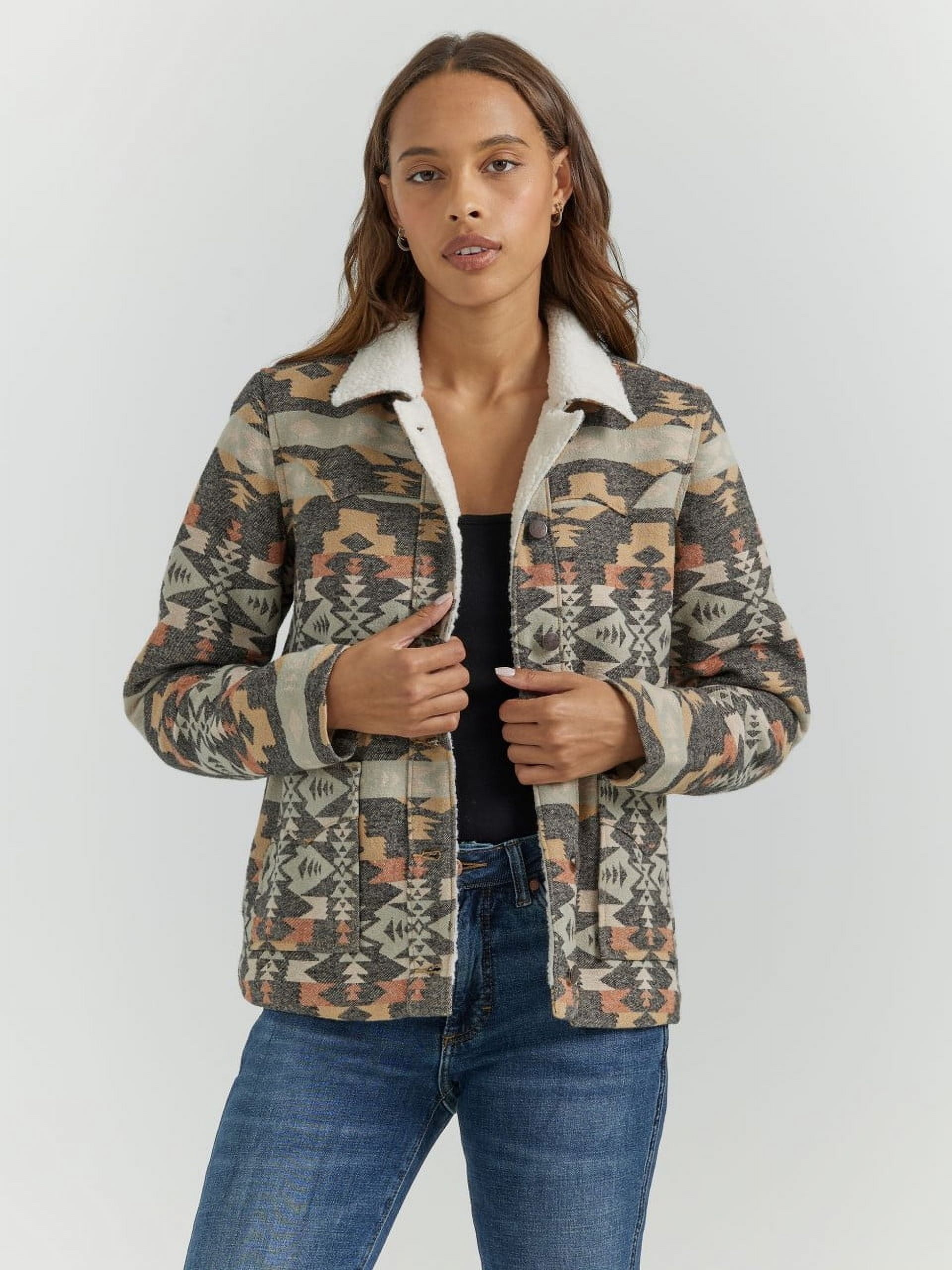 Wrangler Retro Aztec Fitted Coat - Ladies Jacket - 112353135 - Walmart.com