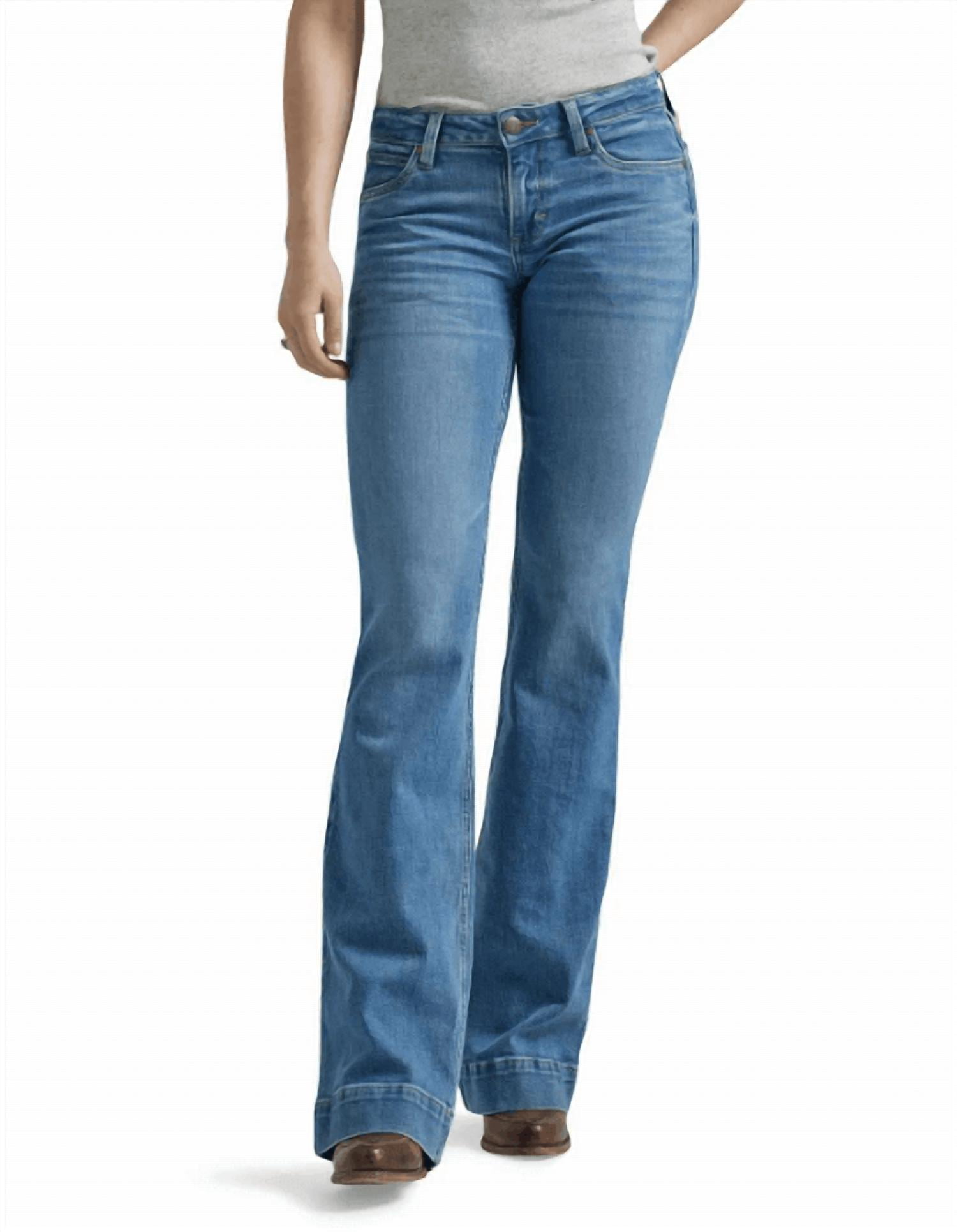 Wrangler Retro Mae Mid Rise Trouser Jean - Walmart.com