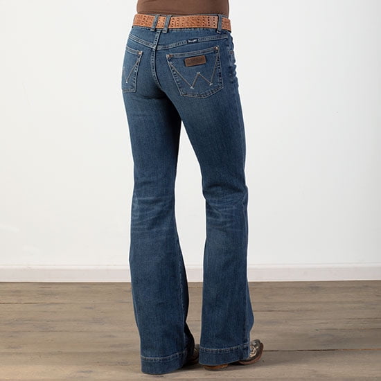 Wrangler Women's Retro Dark Wash Mid Rise Mae Trouser Jeans - 112328737 ...