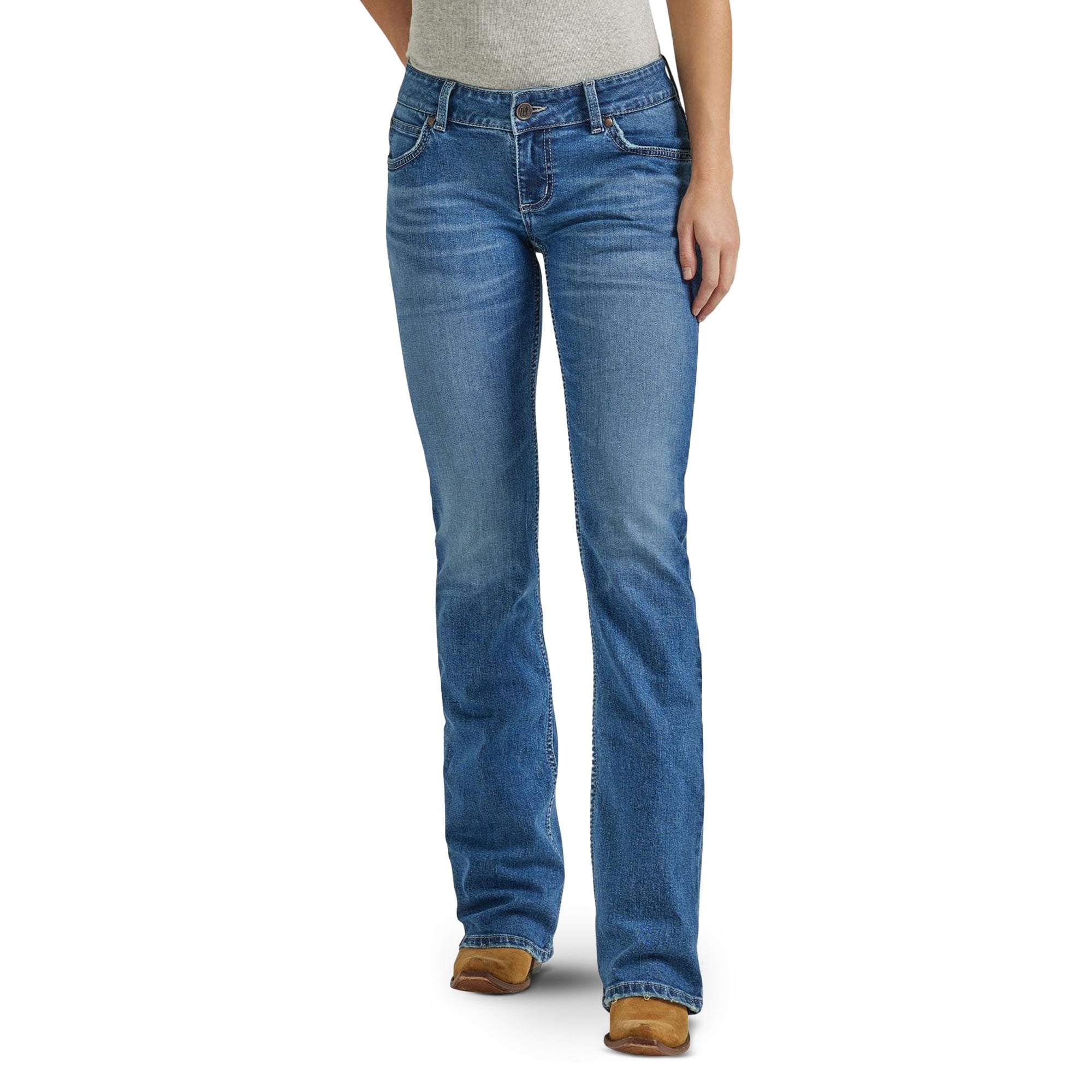 Wrangler Women's Retro Sadie Medium Wash Low Rise Stretch Bootcut Jeans - 112338906 32W x 30L ...