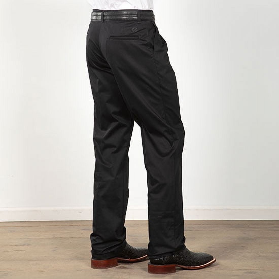 Wrangler Mens Riata Black Pleated Front Pant - Walmart.com