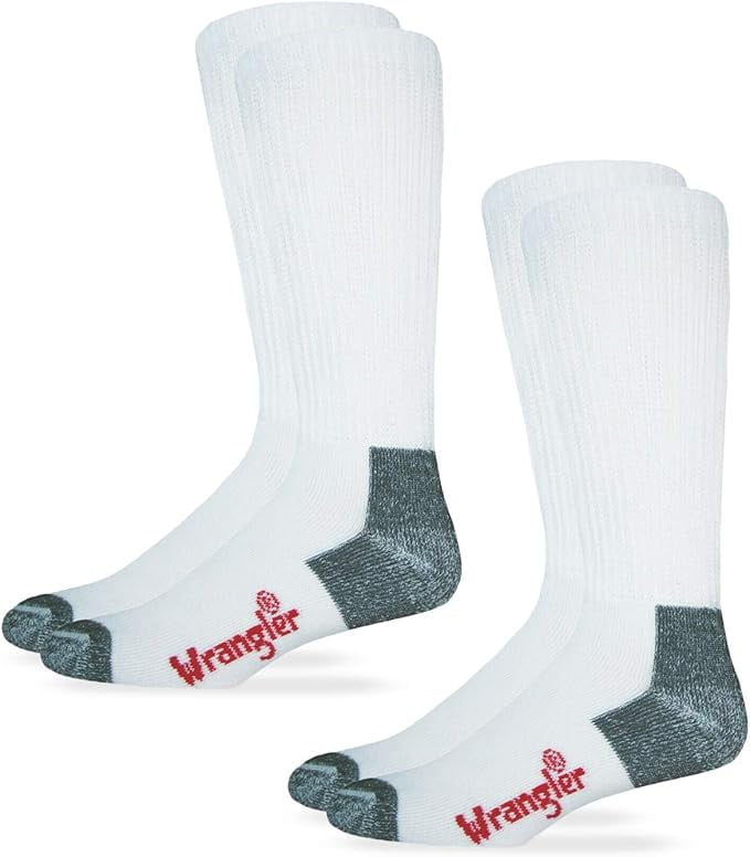 Wrangler Riggs Mens Socks, Non-Binding Boot Work Cotton Cushion Smooth ...