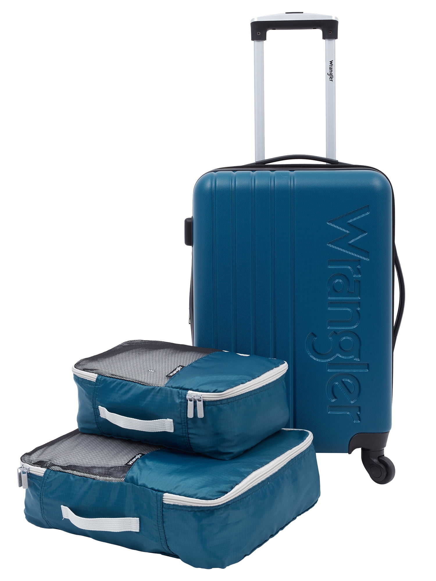 Wrangler 3-Piece Expandable Rolling Luggage Set with 20" Rolling Carry ...
