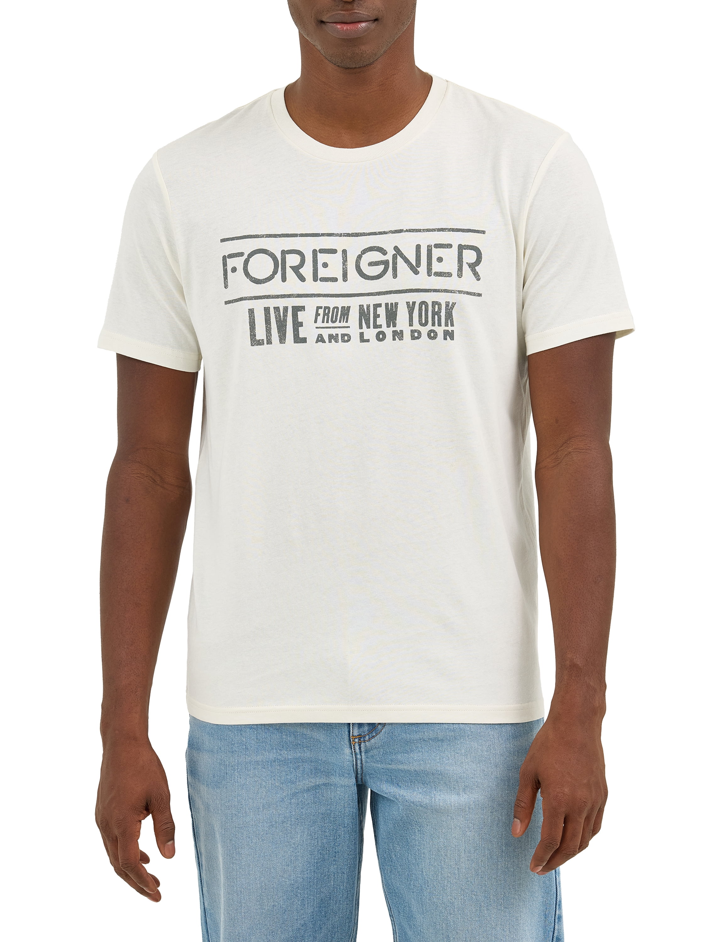 Wrangler® Men's Short Sleeve Foreigner Graphic Band Tee, Sizes S-3XL ...
