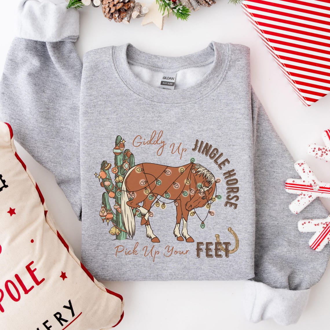 Wrangler Sweater, Giddy Up Jingle Horse Pick Up Your Feet, Howdy Country, Horse, Cowgirl Sweater ...