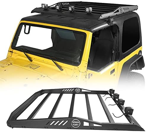 Wrangler TJ Top Roof Rack Basket Cargo Carrier Storage for Jeep ...