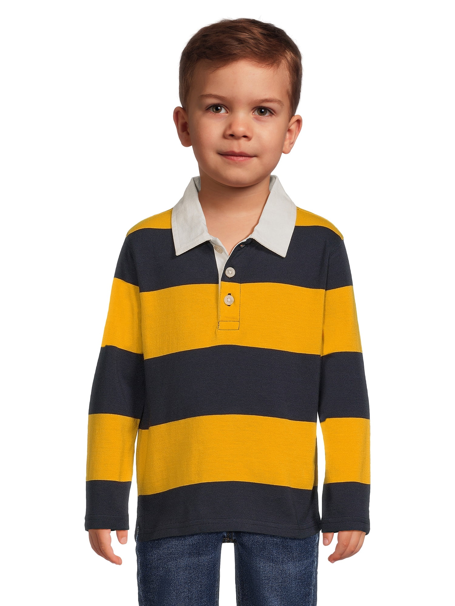Wrangler Toddler Boys’ Long Sleeve Polo Shirt, Size 2T-5T - Walmart.com