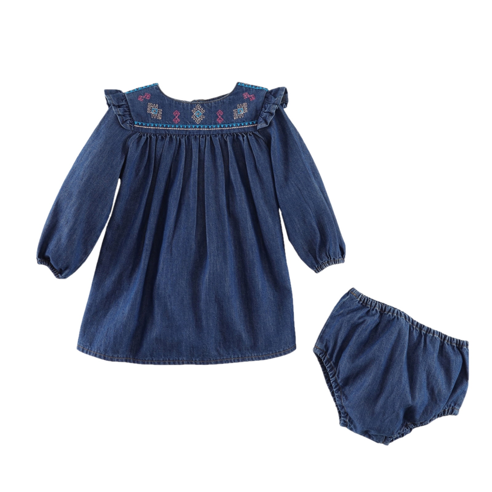 Wrangler Toddler Girls Denim Dark Wash Body Suit Dress 2335365 ...
