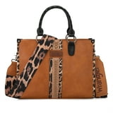 Wrangler Tote Bag for Women Western Woven Shoulder Purse Leopard Print Handbags with Adjustable ...