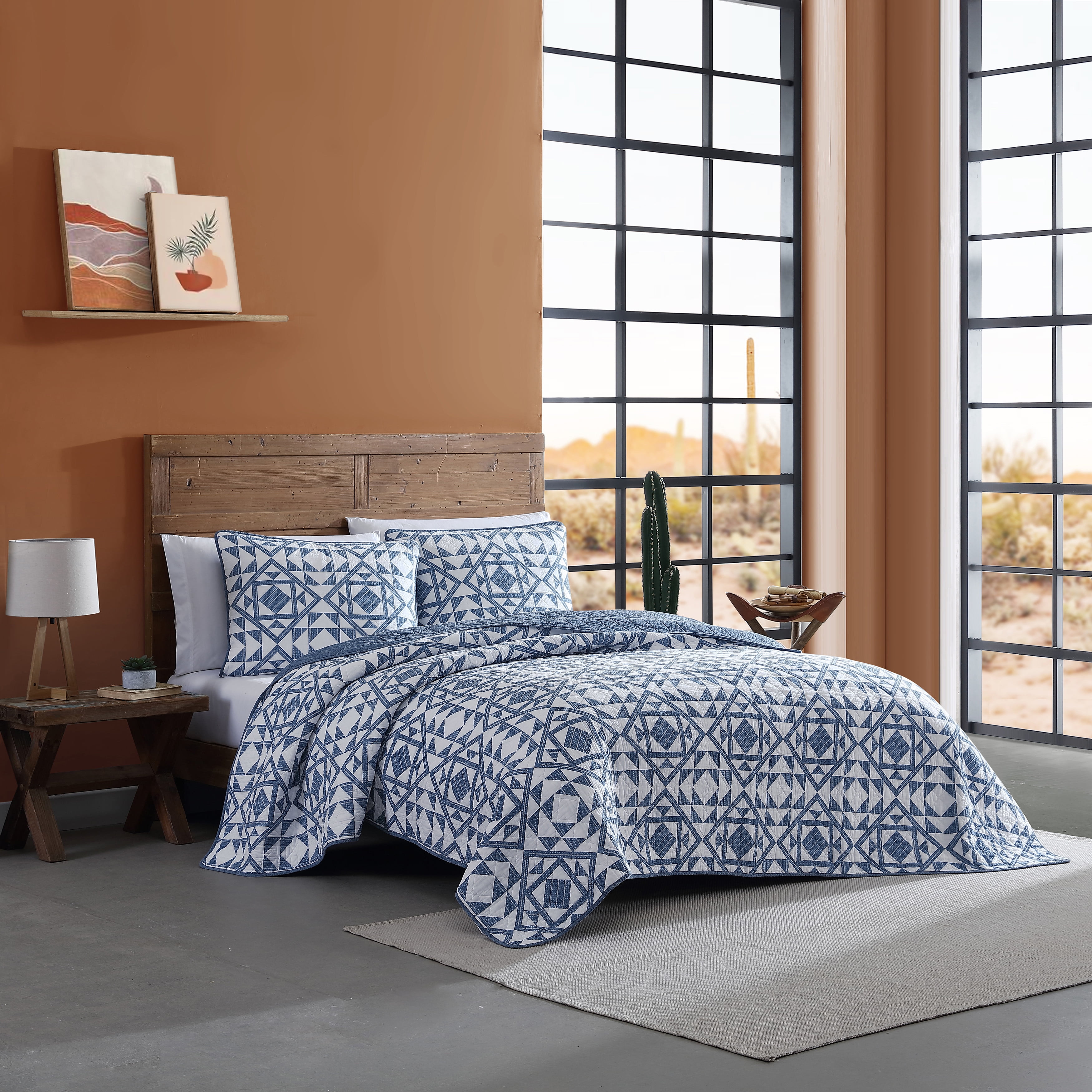 Wrangler - Twin Quilt Set, Reversible Bedding with Matching Sham, Super ...