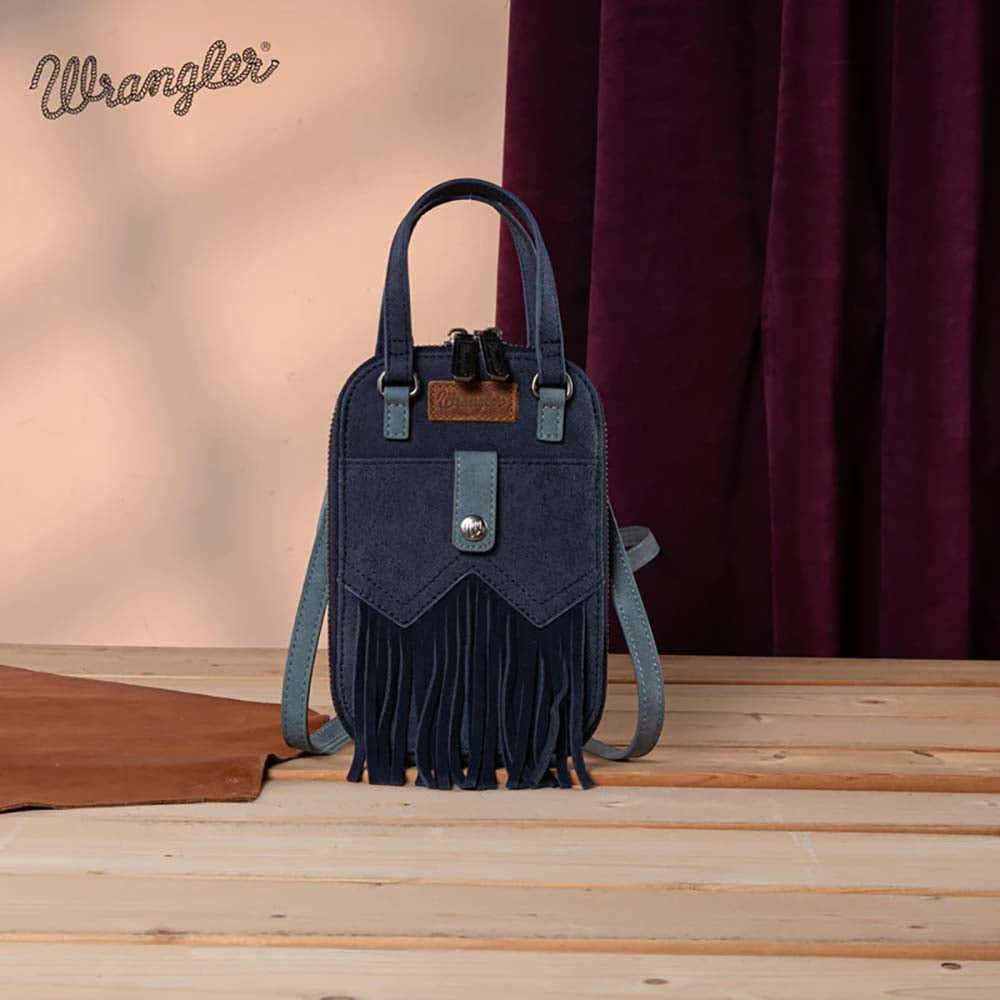 Wrangler Two Tone Navy North South Mini Crossbody Bag - Walmart.com