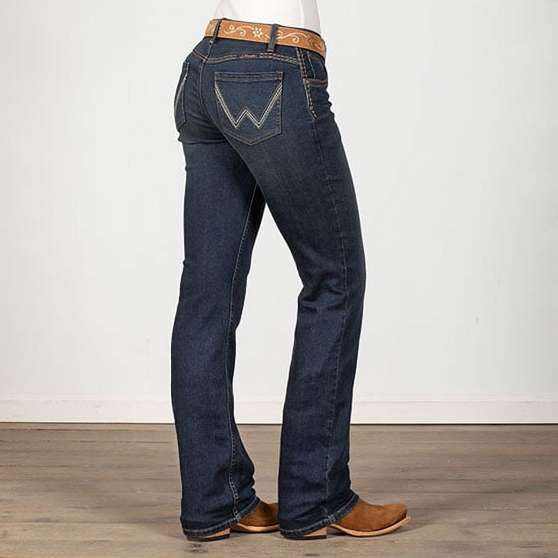 Wrangler Women's Shiloh Dark Wash Low Rise Ultimate Riding Stretch ...