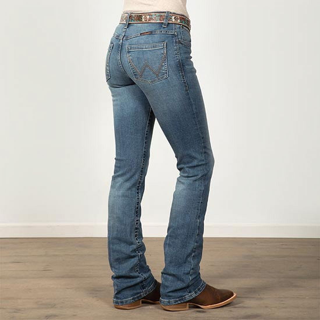 Wrangler Women's Willow Medium Wash Mid Rise Bootcut Ultimate Riding ...
