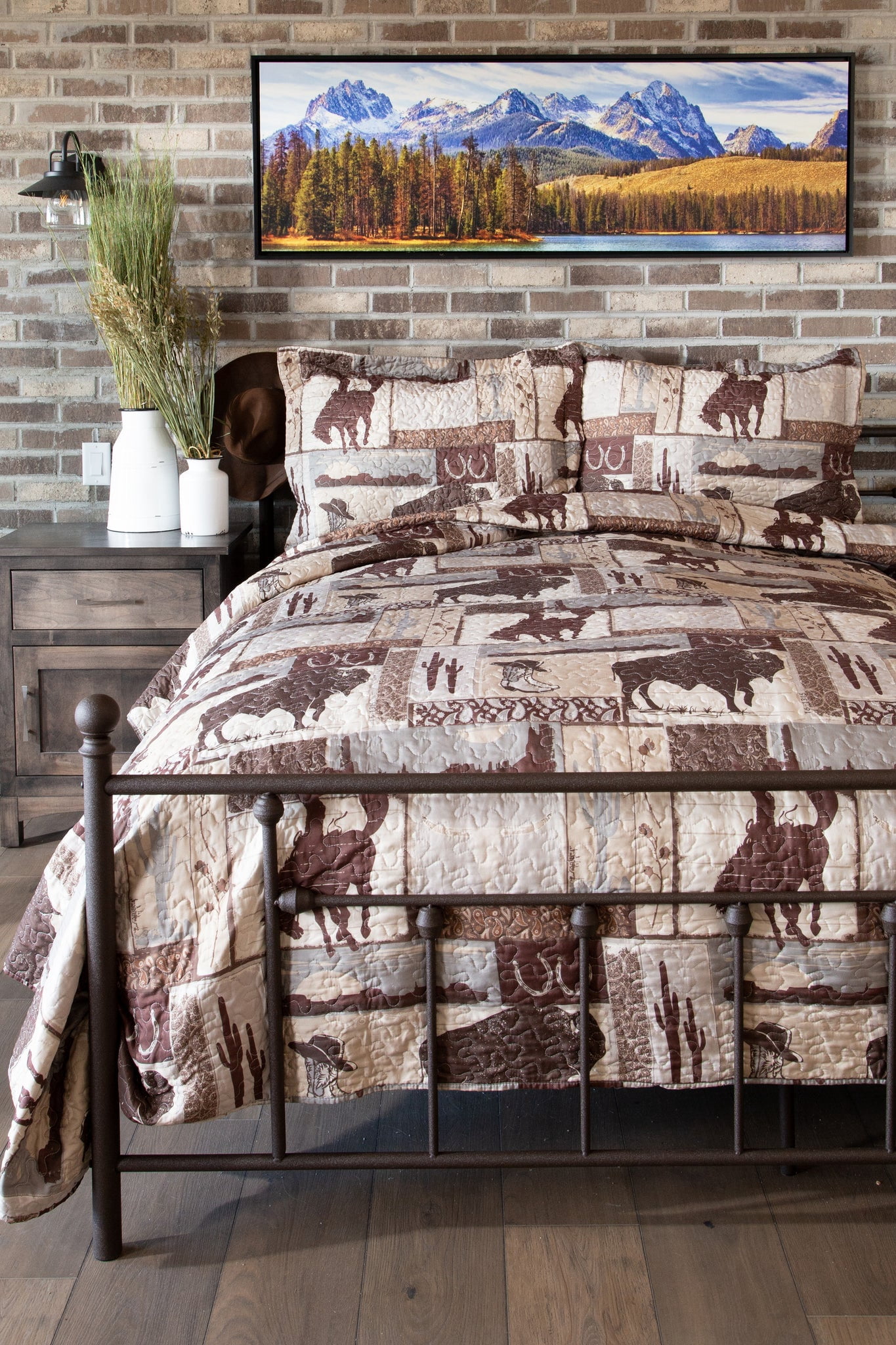 Wrangler Vintage Cowboy Western 3-Piece Quilt Set, King - Walmart.com