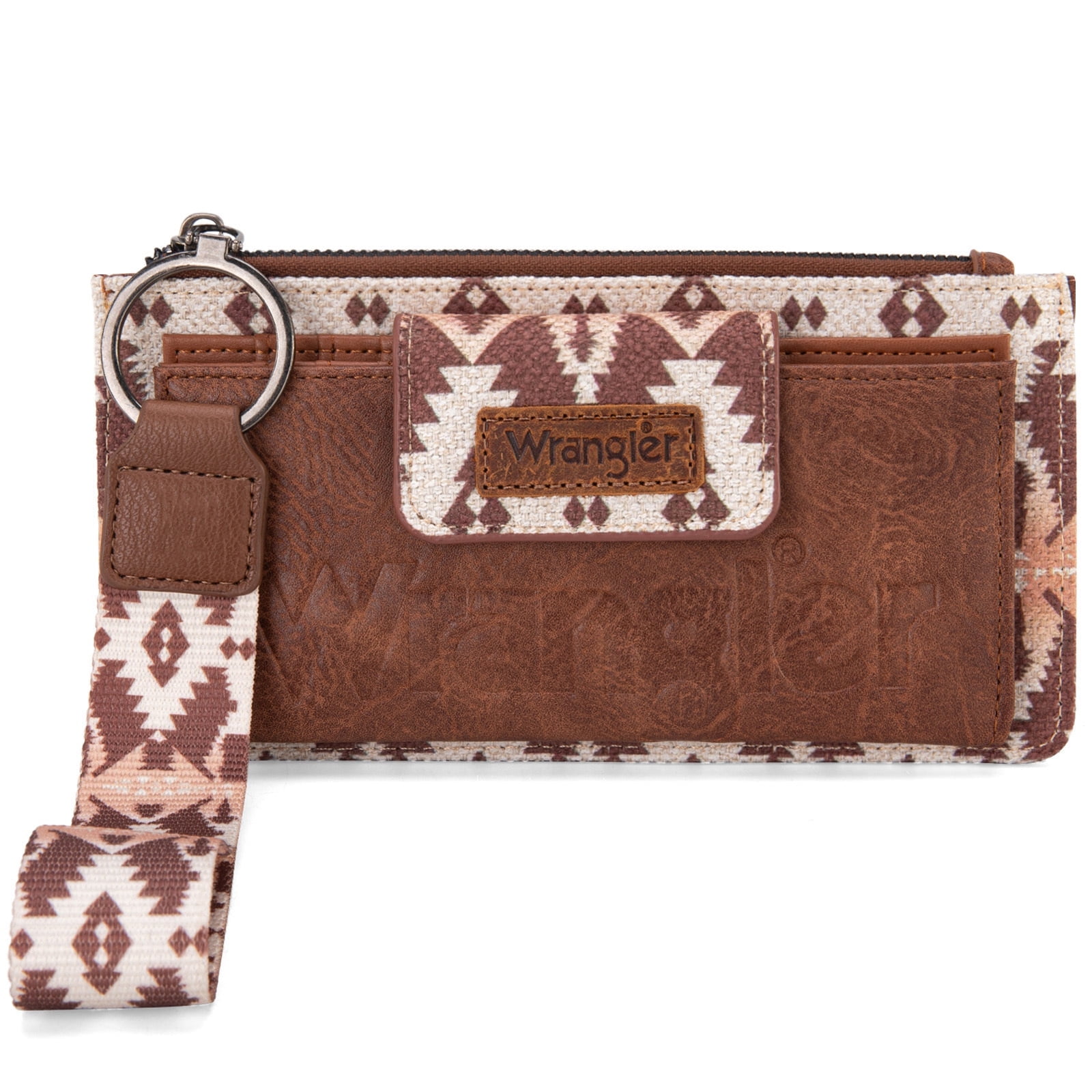 Wrangler Wallet Purse for Women Aztec Clutch Wristlet Wallet with Boho ...