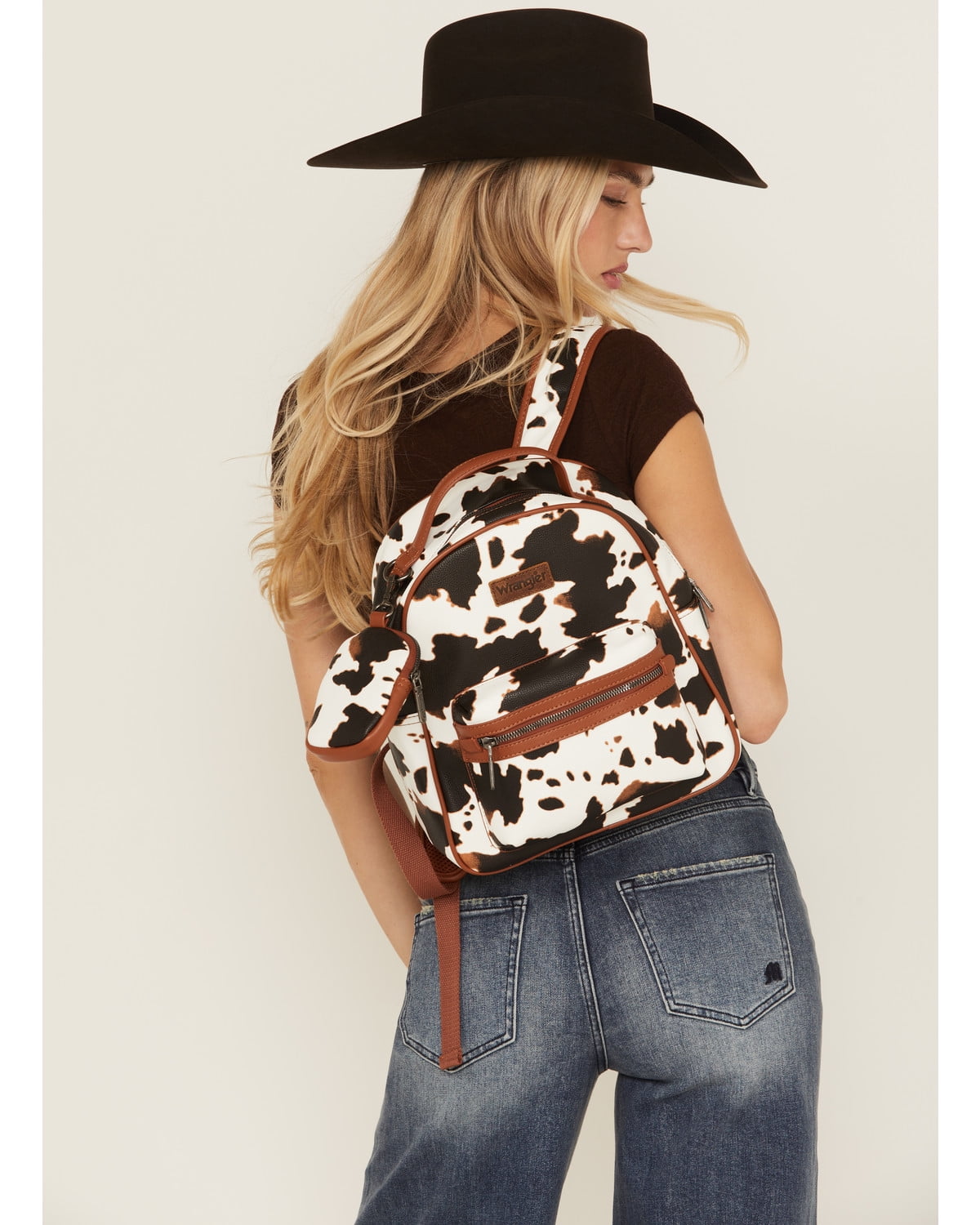 Wrangler Women's Cow Print Backpack Brown One Size - Walmart.com