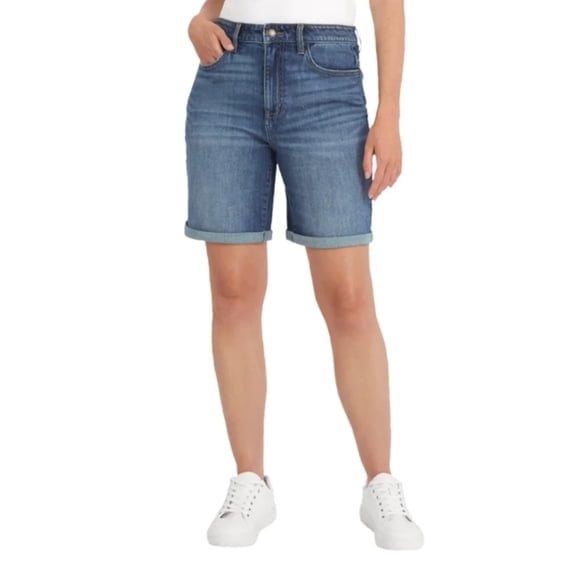 Wrangler Women's High Rise Denim Shorts, Blue, 4 - Walmart.com