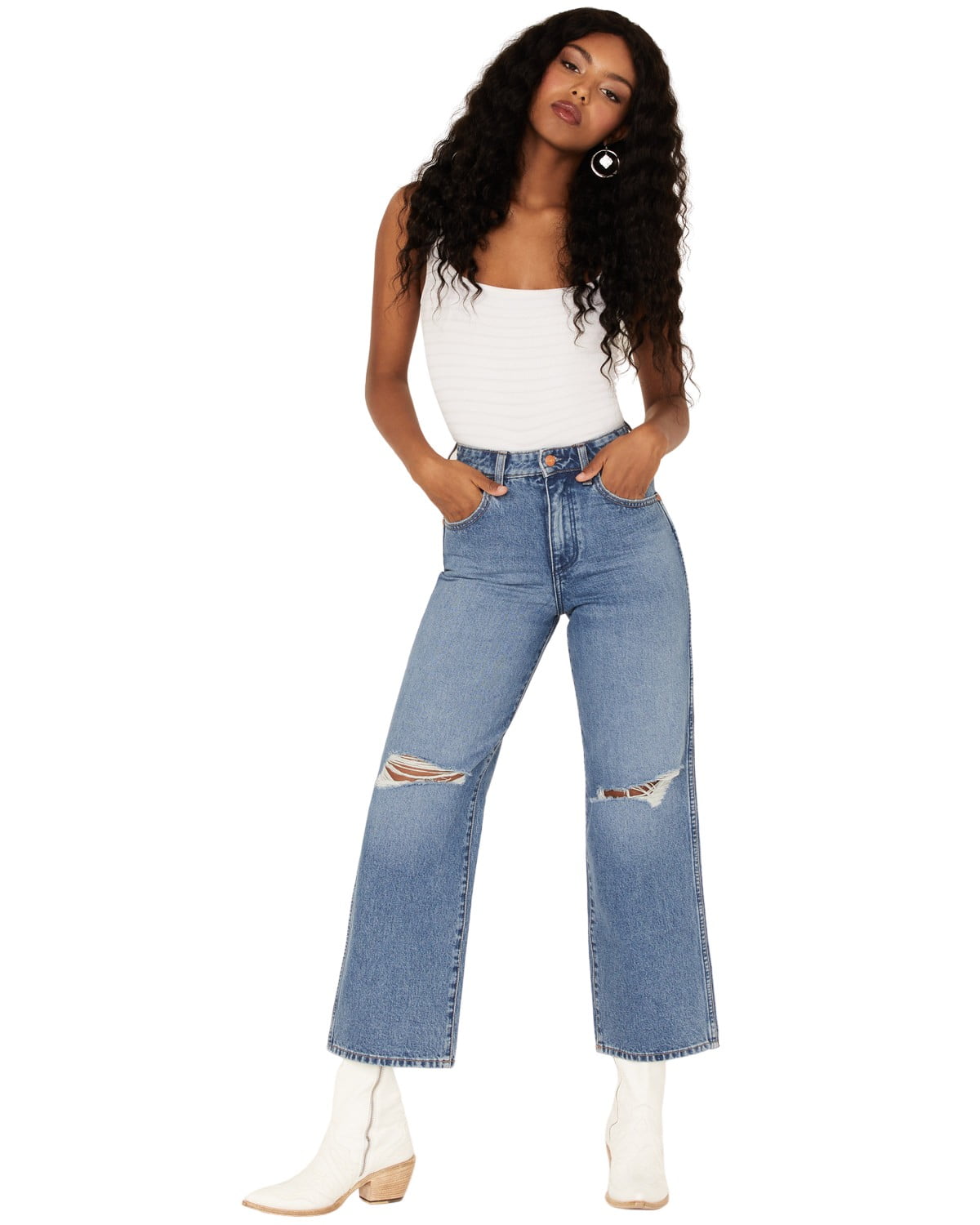 Wrangler Women's Medium Wash High Rise Relaxed Mom Jeans - 112322812 29 ...