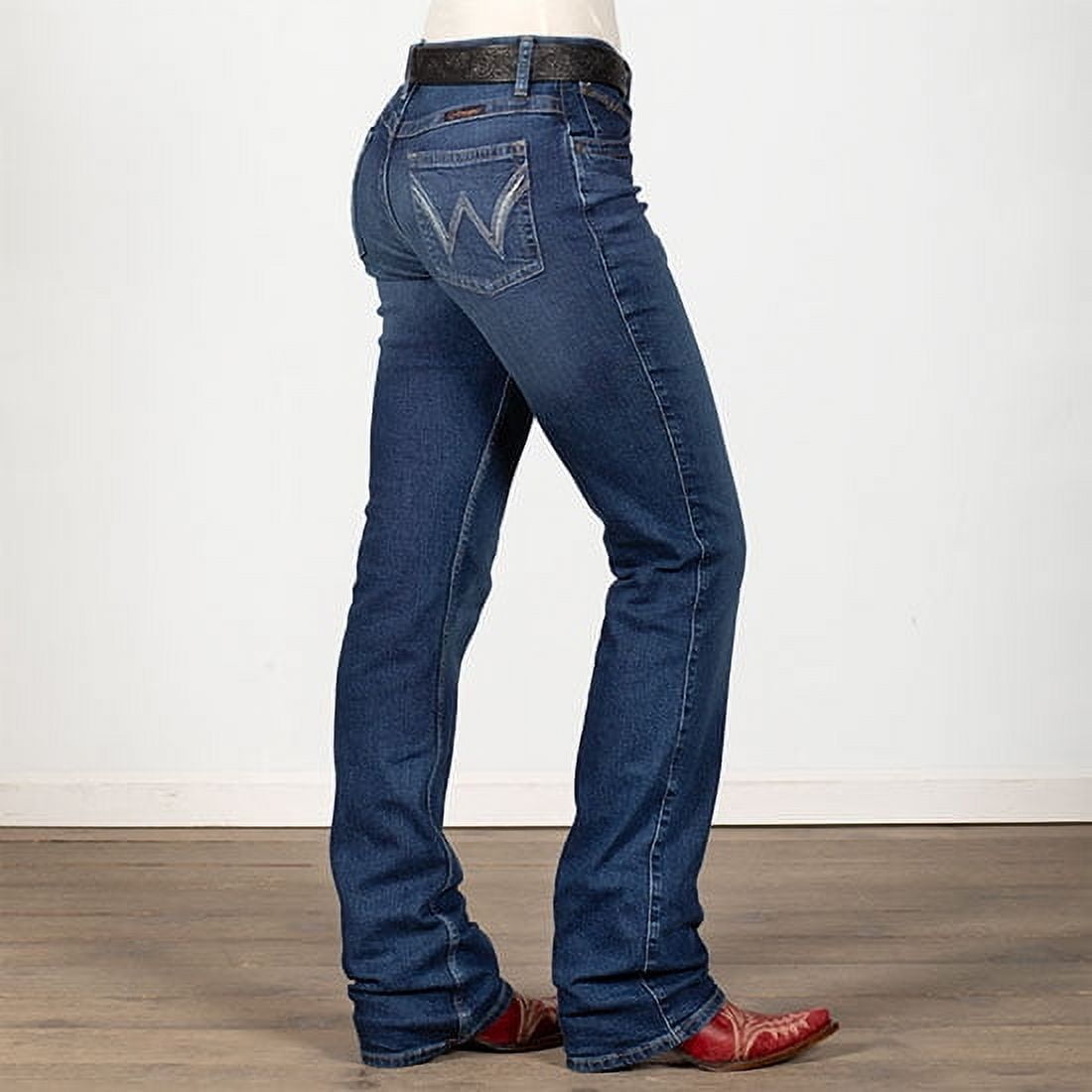 Wrangler Women's Q- Dark Wash Mid Rise Bootcut Ultimate Riding Jeans - 112336744 29W x 34L ...