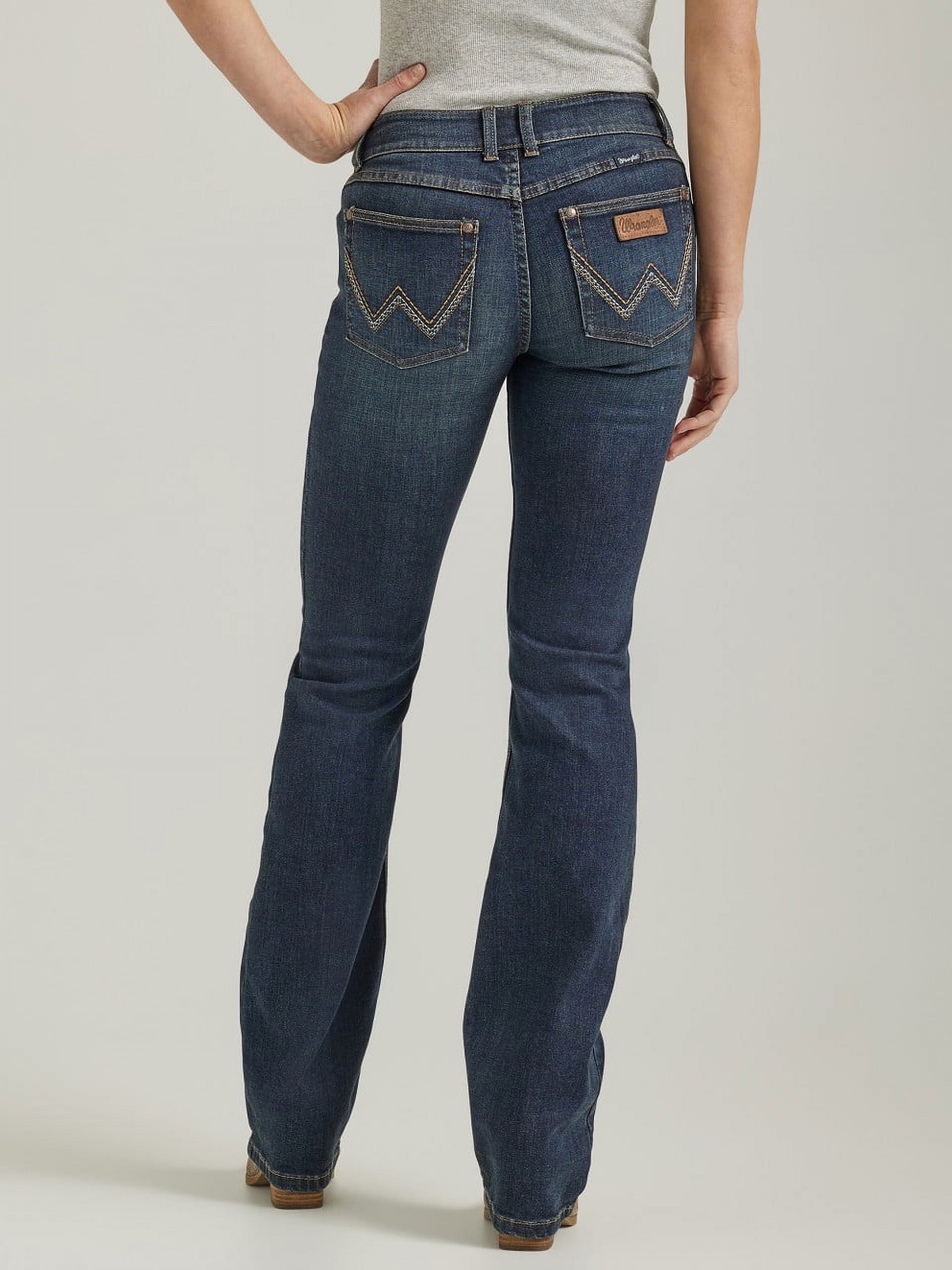 Wrangler Women's Retro Dark Wash Mid Rise Bootcut Jeans - 112338899 29W ...