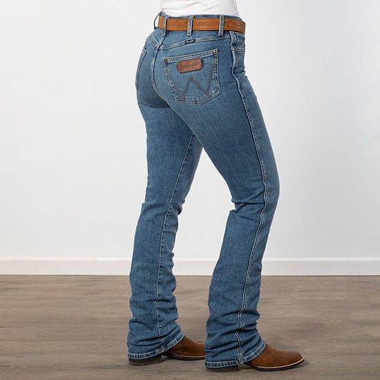 Wrangler Women's Retro Ember Medium Wash High Rise Bailey Bootcut Stretch - 112344635 31W x 34L ...