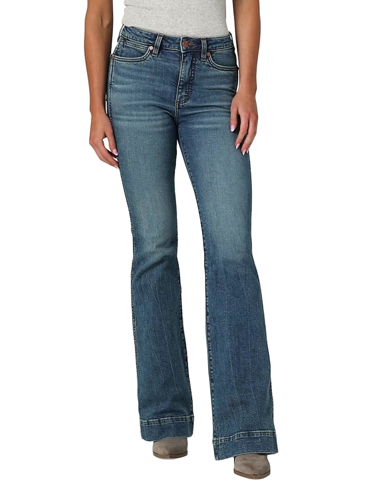 Wrangler Women's Retro High Rise Trouser Jean (Briley Medium Wash ...