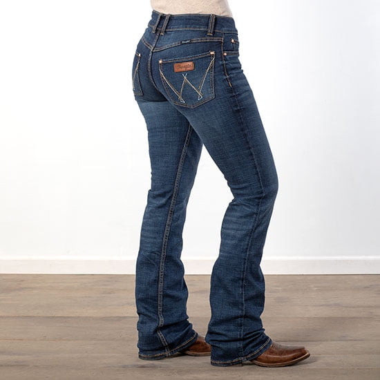 Wrangler Women's Retro Mae Bootcut Jeans, Stretch Fabric, Mid Rise ...