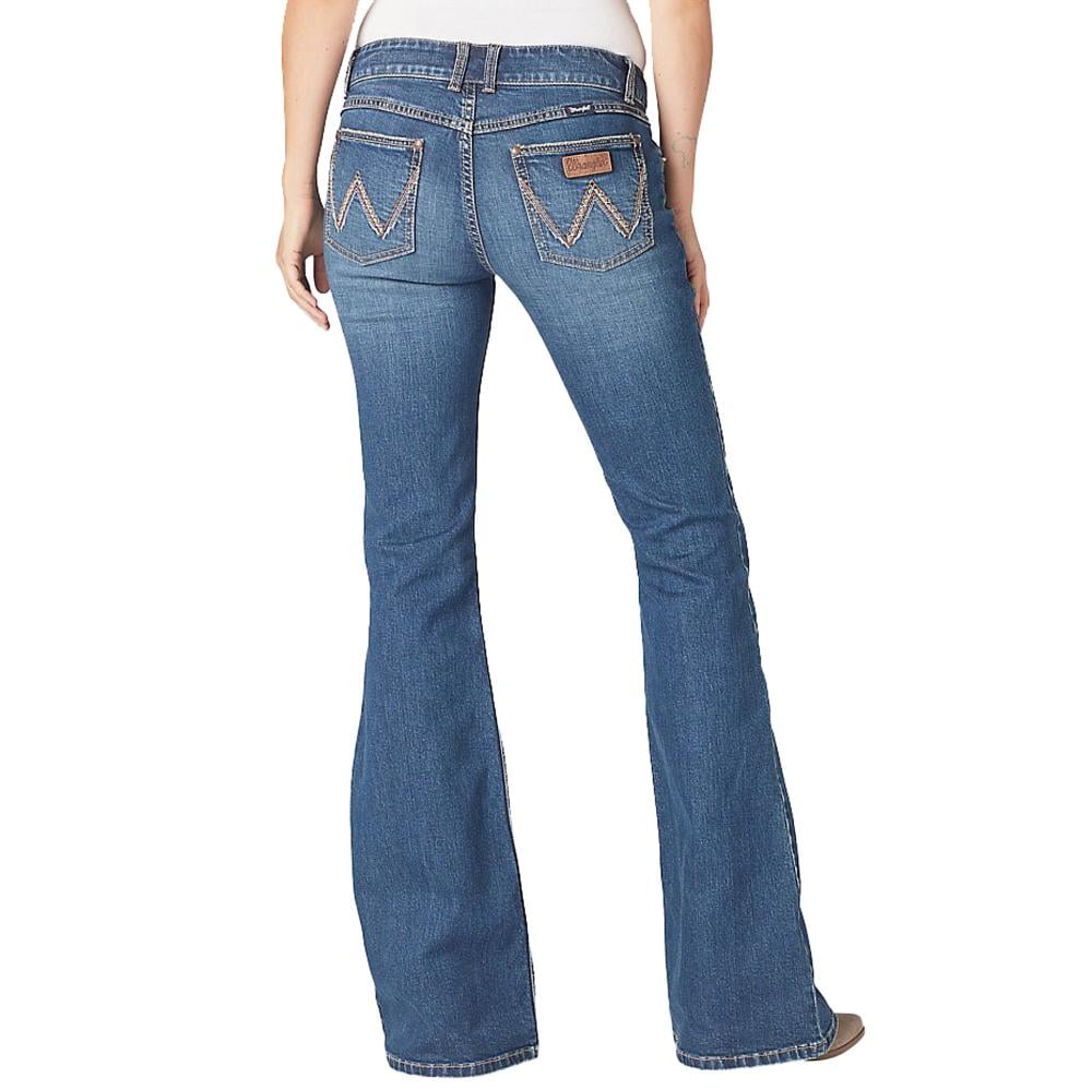 Wrangler Women's Retro Mae Flare Mid Rise Faith Denim Jeans - 112321493 ...