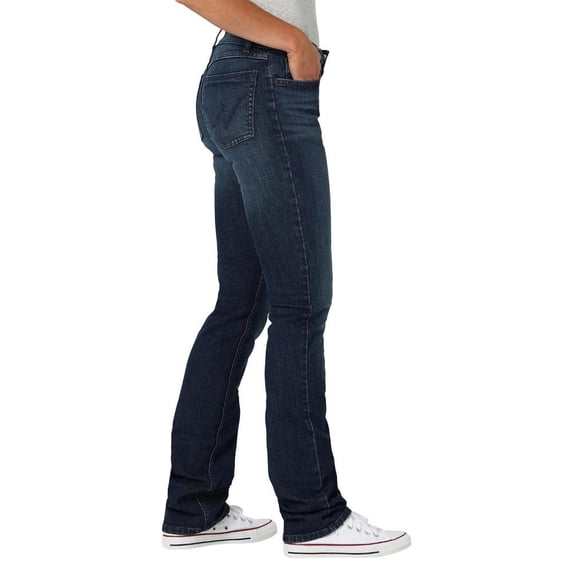 Wrangler Womens Wrangler Women`s Essential Mid Rise Straight Leg Jean ...