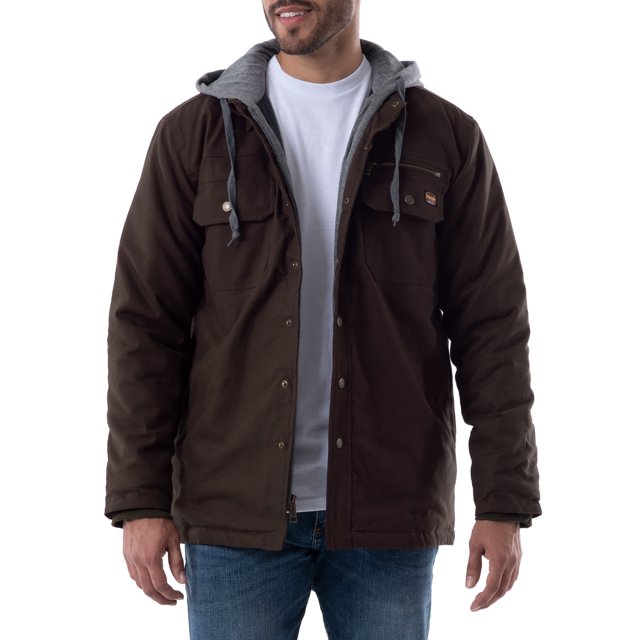 Wrangler Workwear Men's & Big Men's Quilted Lined Shirt Jacket, Sizes S ...