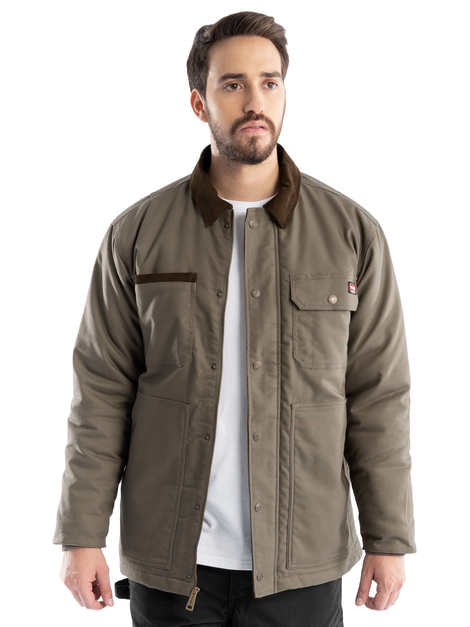 Wrangler Workwear Men's Duck Quilted Work Barn Coat, Size S-3XL ...