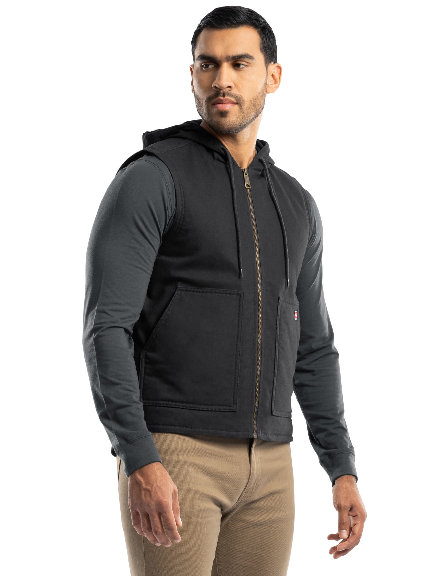 Wrangler Workwear Men's Durable Quilted Lined Hooded Duck Work Vest ...