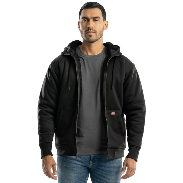 Wrangler Workwear Men's Full-Zip Fleece Hooded Work Jacket, S-3XL (Men ...