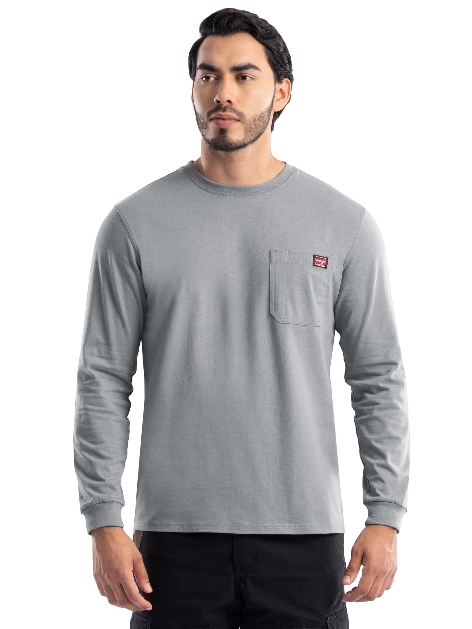 Wrangler Workwear men's Long Sleeve Pocket T-Shirt - Moisture Wicking ...