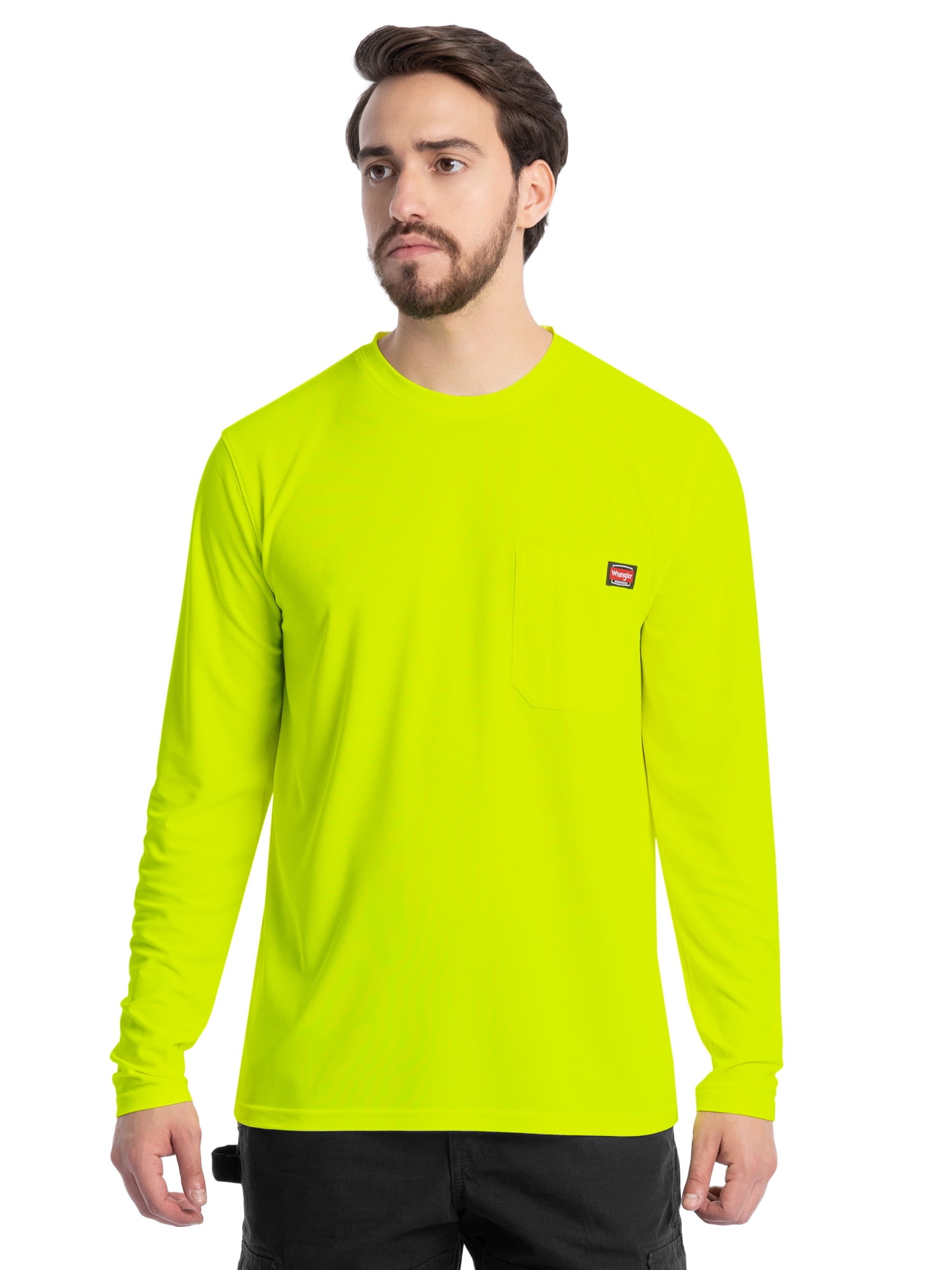 Wrangler Workwear Men's Long Sleeve Performance Work Pocket Shirt, Size ...