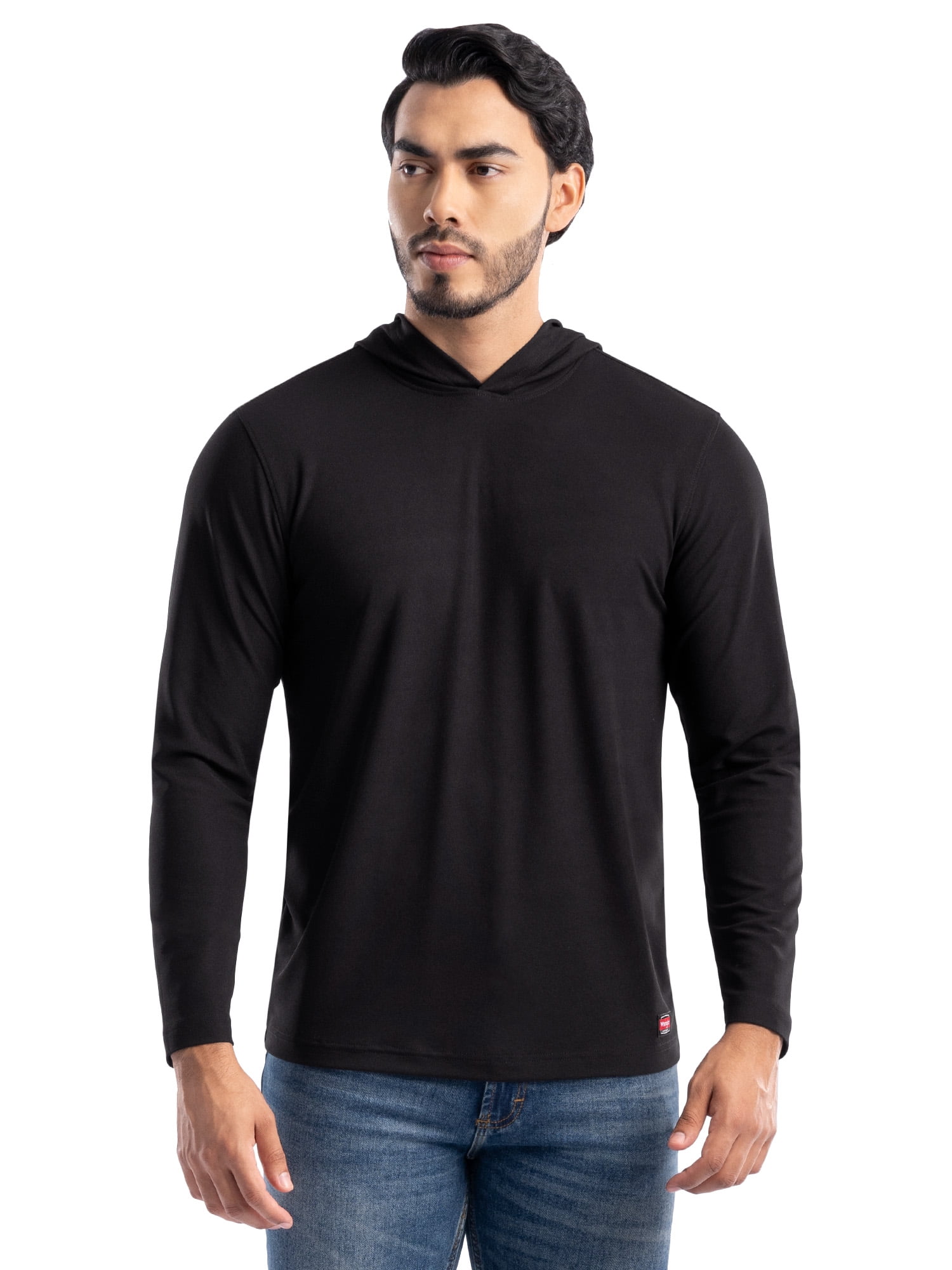 Wrangler Workwear Men's Long Sleeve Sun Protection Work Shirt with Hood ...