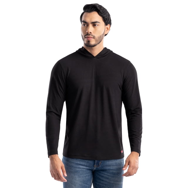 Wrangler Workwear Men's Long Sleeve Sun Protection Work Shirt with Hood ...