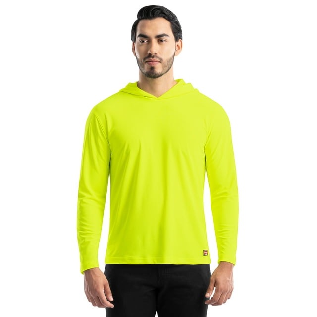 Wrangler Workwear Men's Long Sleeve Sun Protection Work Shirt with Hood ...