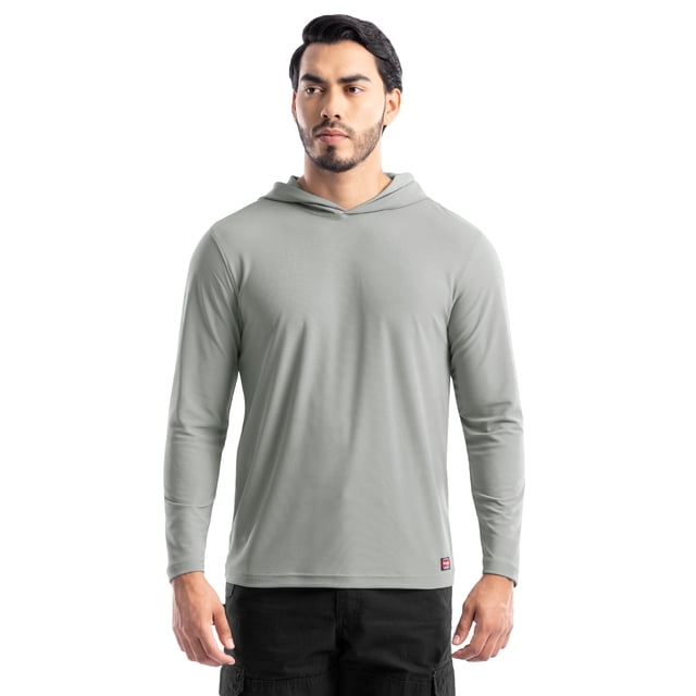 Wrangler Workwear Men's Long Sleeve Sun Protection Work Shirt with Hood ...
