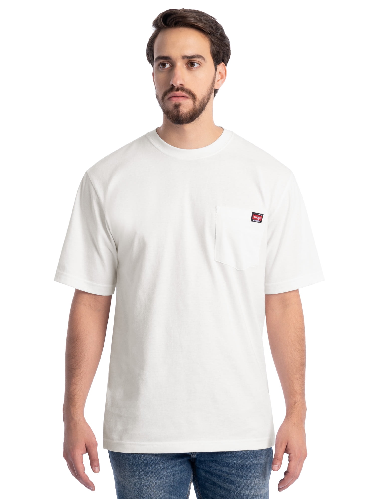 Wrangler Men's Moisture-Wicking Short Sleeve Pocket T-Shirt, S-3XLT, Comfortable & Durable ...
