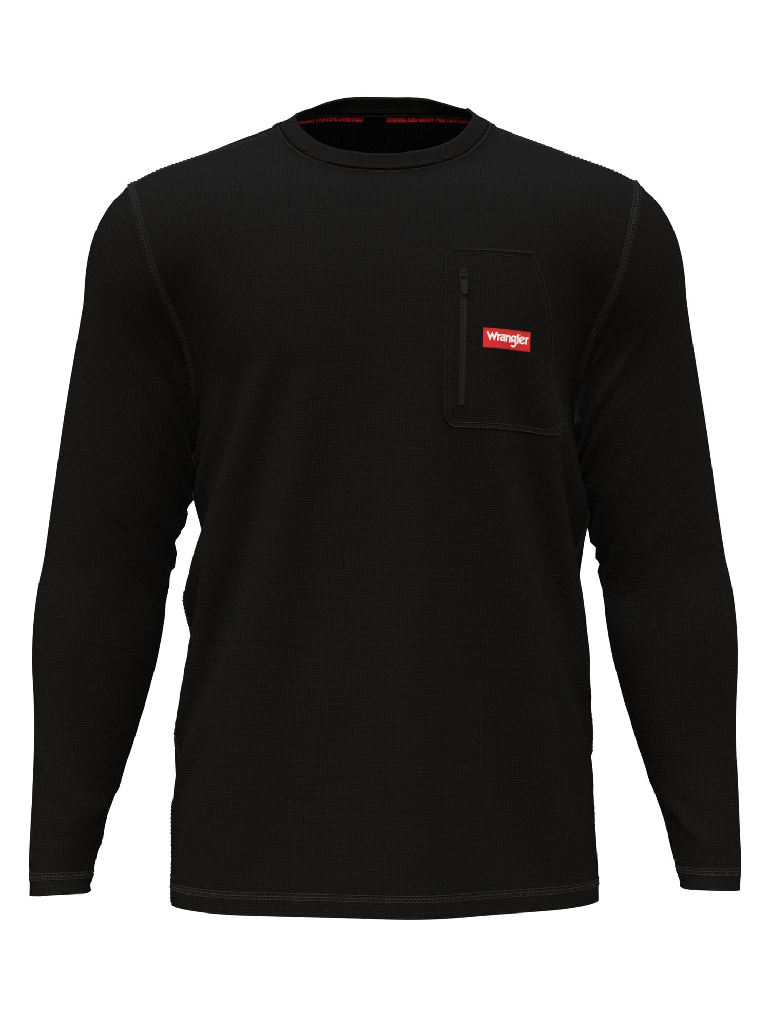 Wrangler by Wrangler Blue Ridge Base Layer Top, Black - Walmart.com